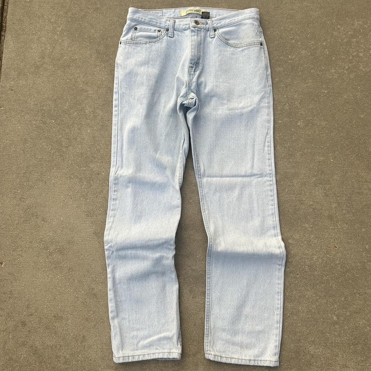 Light wash blue jeans -super light blue straight... - Depop