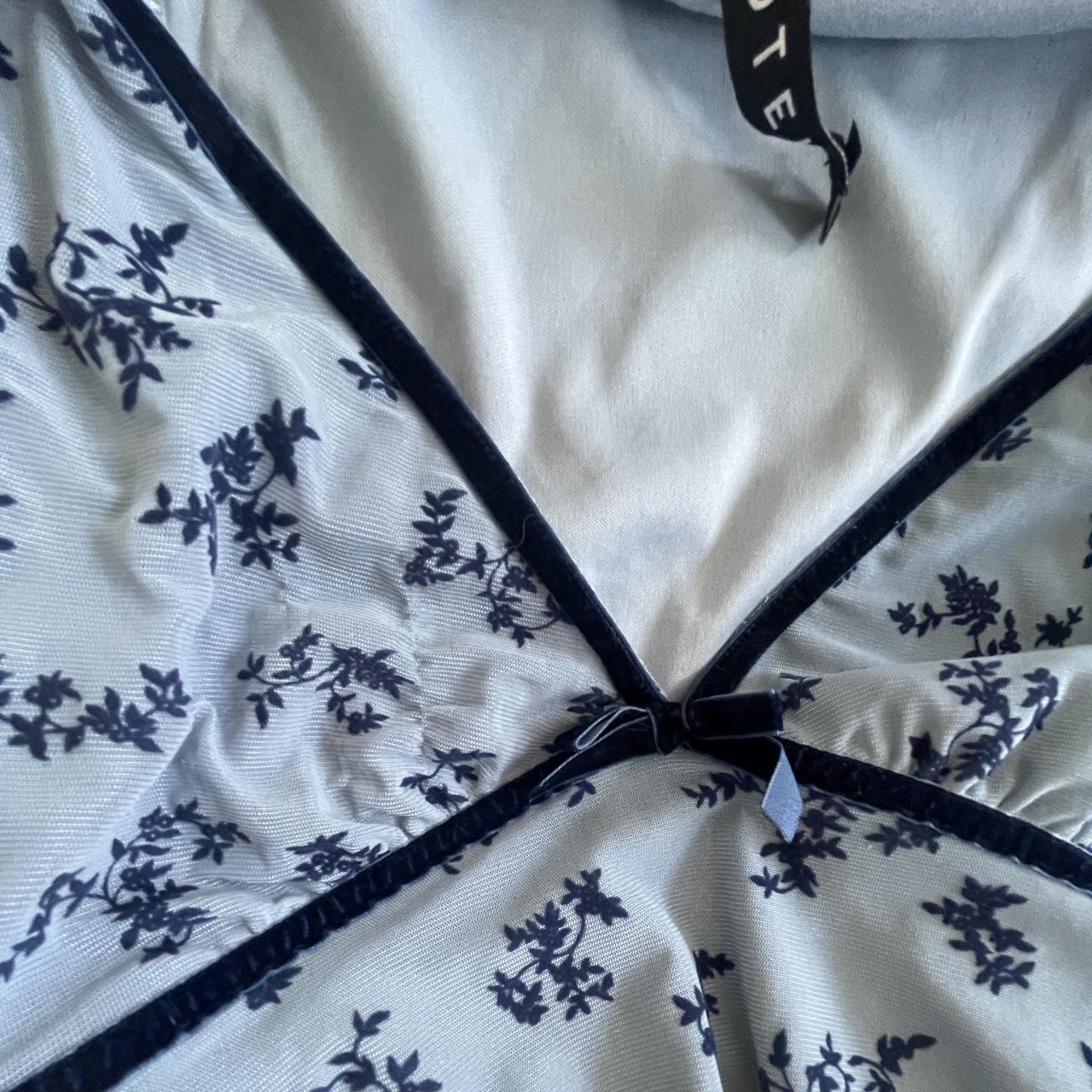 Motel Rocks Livi top in light blue and navy 🩵 So... - Depop