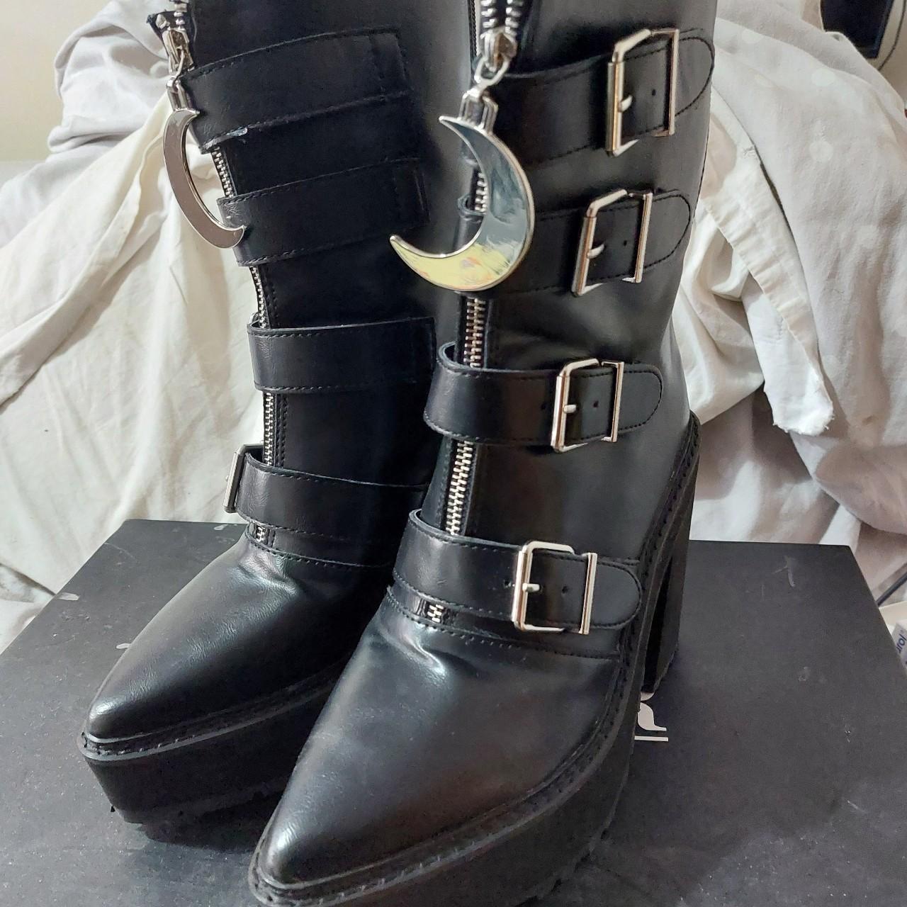 Killstar Sorceress boots. Worn once. Sold out online... - Depop