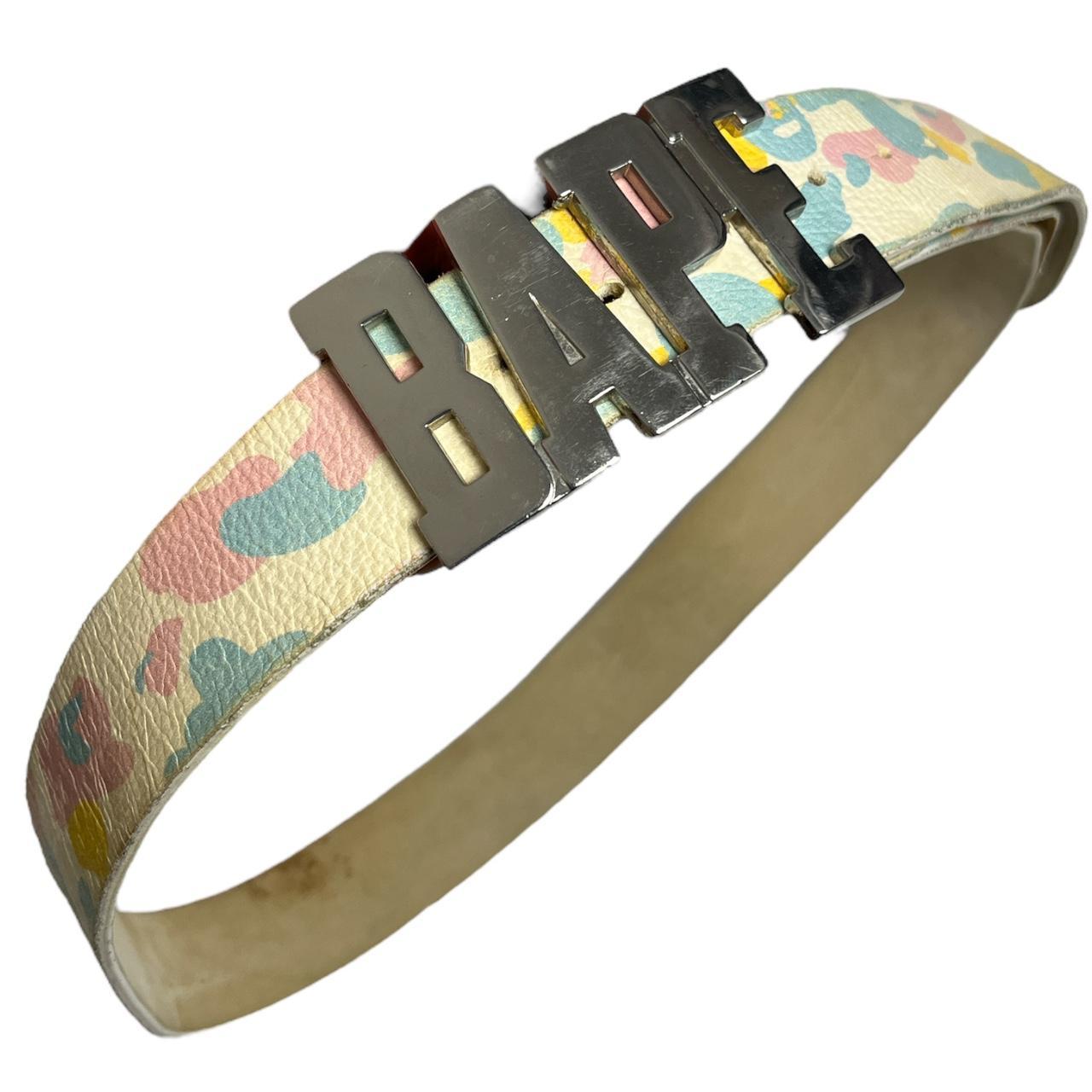 Authentic Bape Candy Belt Heavy Silver Buckle on... - Depop