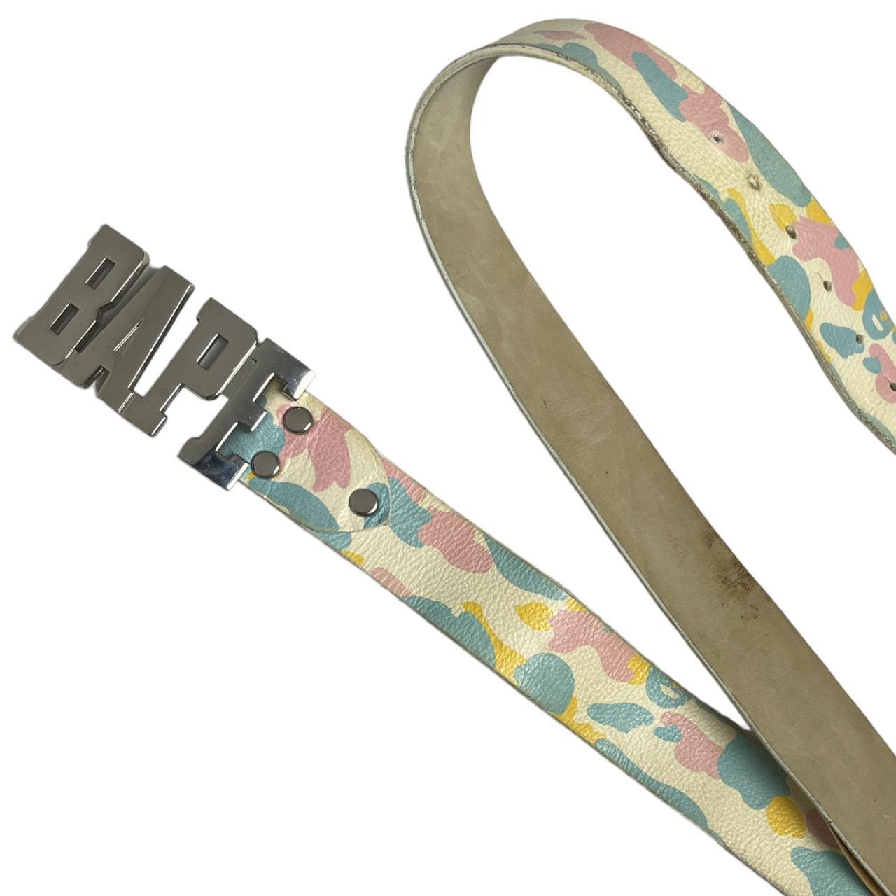 Authentic Bape Candy Belt Heavy Silver Buckle on... - Depop