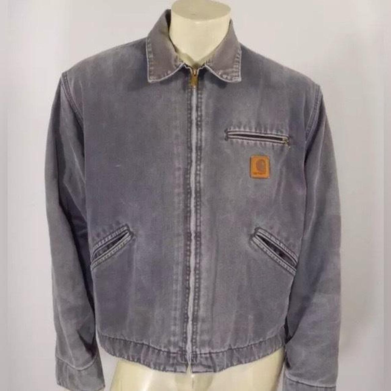VTG FADED Carhartt Detroit Jacket J97 PTL LG... | Depop