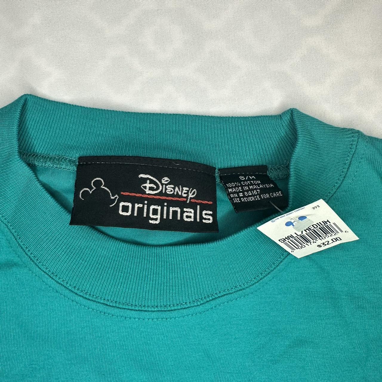 Vintage Turquoise Disney Originals T-Shirt with all... - Depop