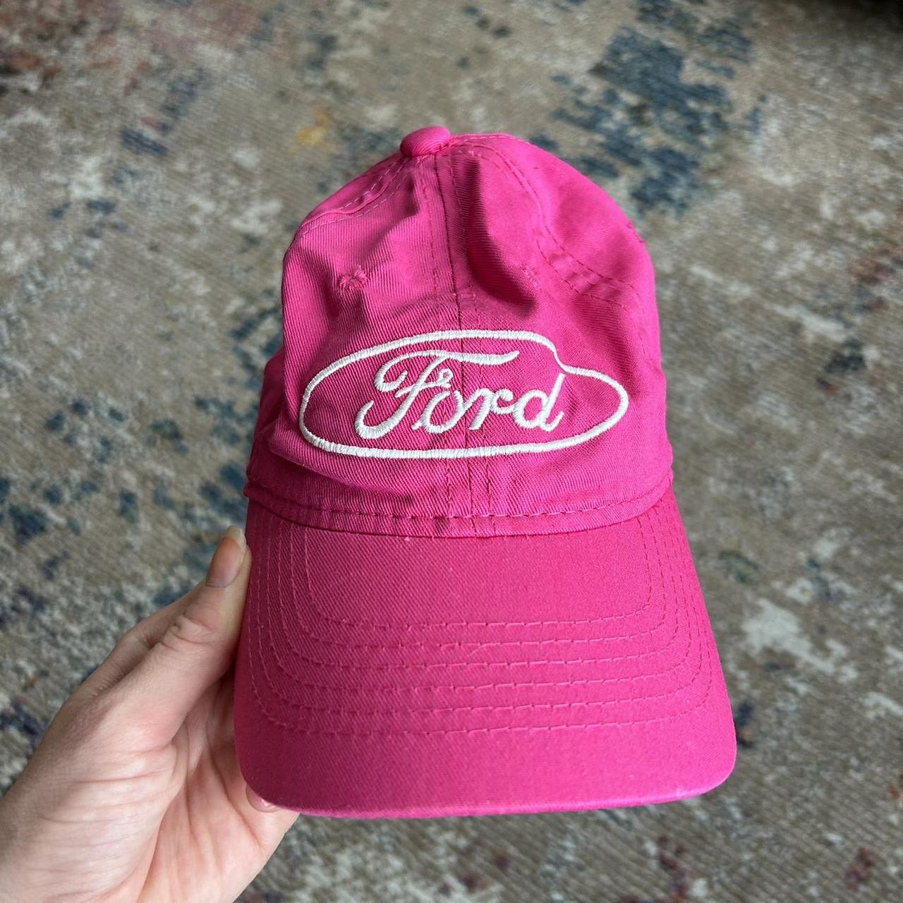 hot pink ford hat. like new condition! super clean... - Depop
