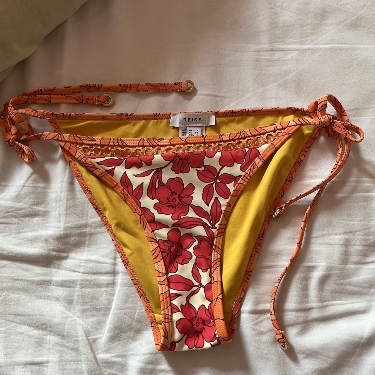 Bikini bottoms Floral pattern - Depop