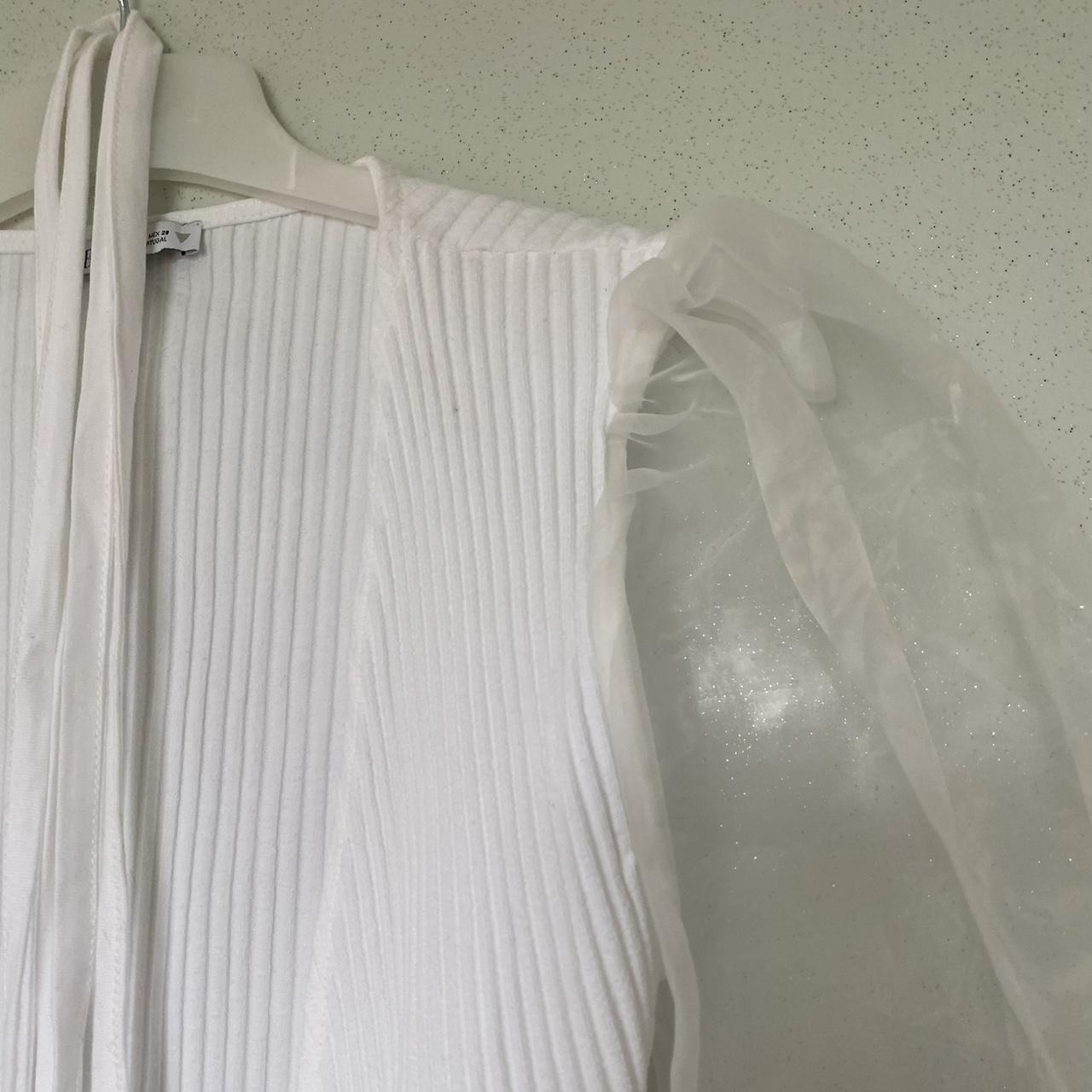 Zara puffy sleeve wrap round top Only worn once... - Depop