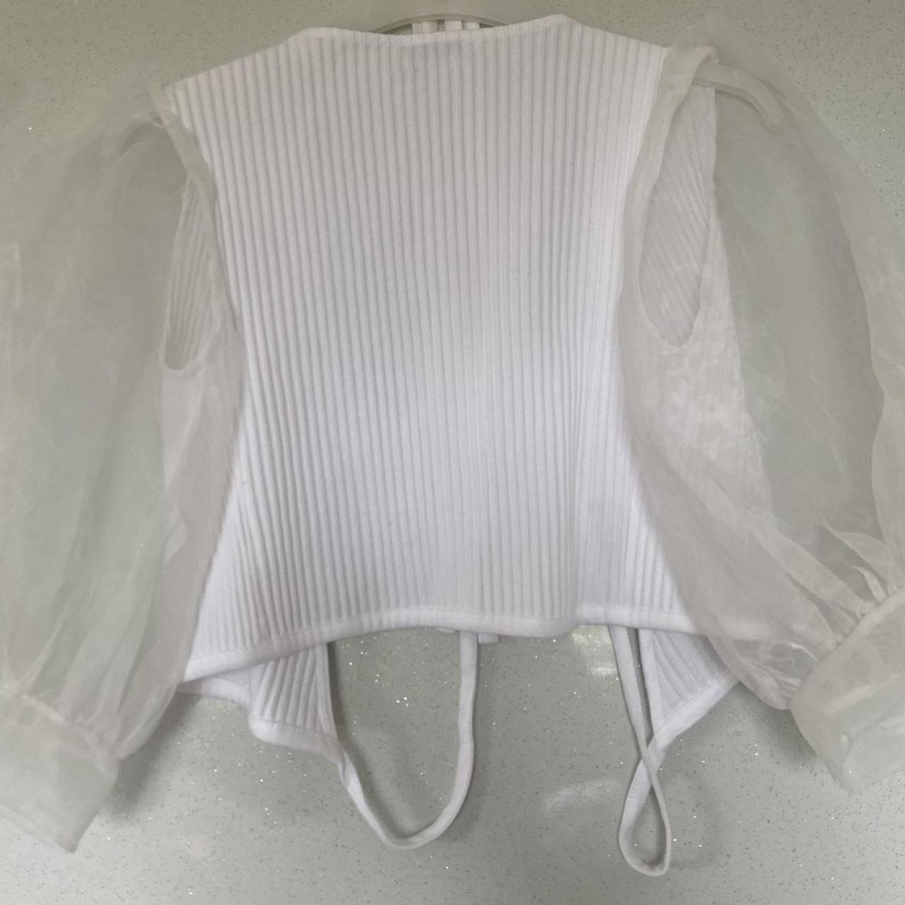 Zara puffy sleeve wrap round top Only worn once... - Depop