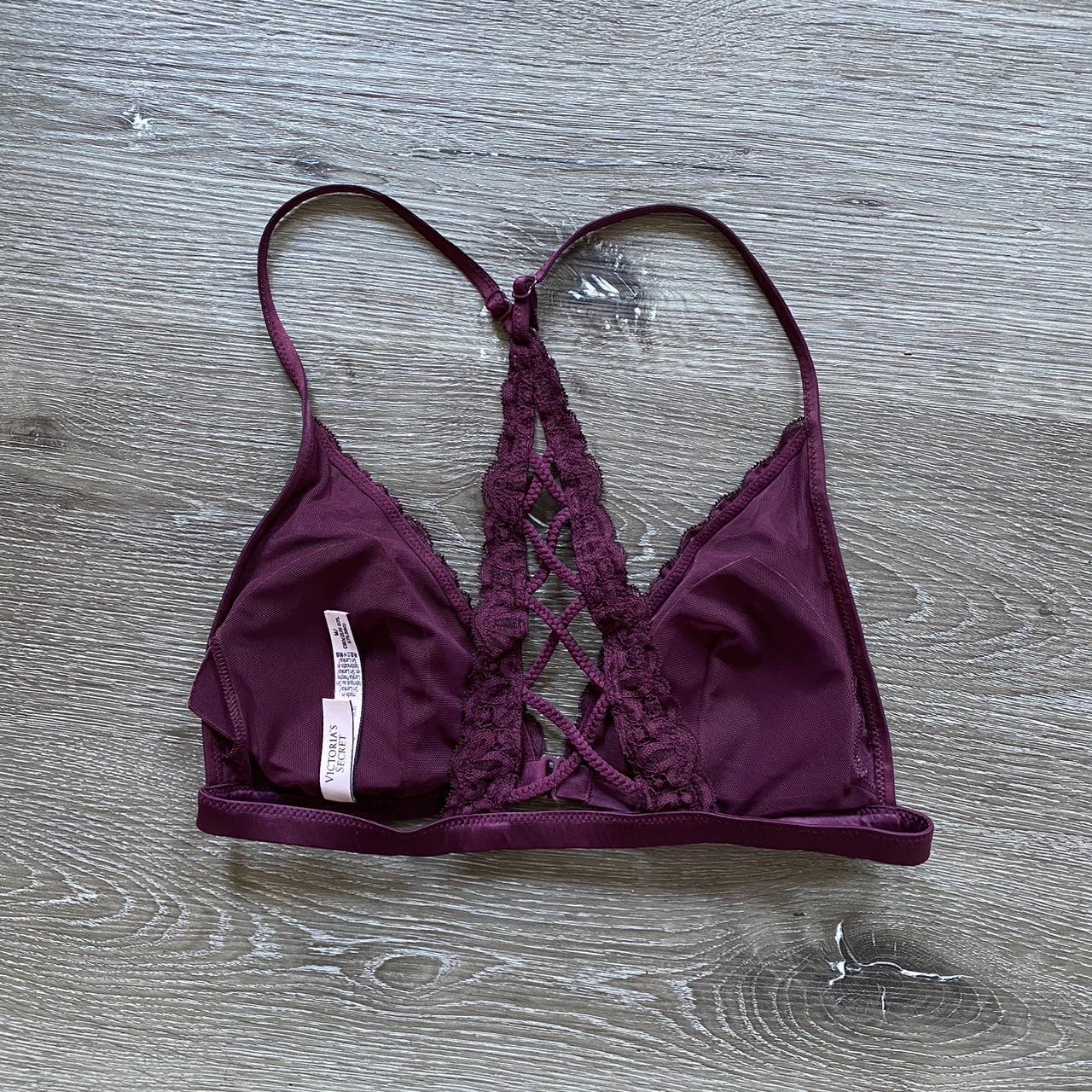 Maroon Victoria’s Secret Bralette - size M Front... - Depop