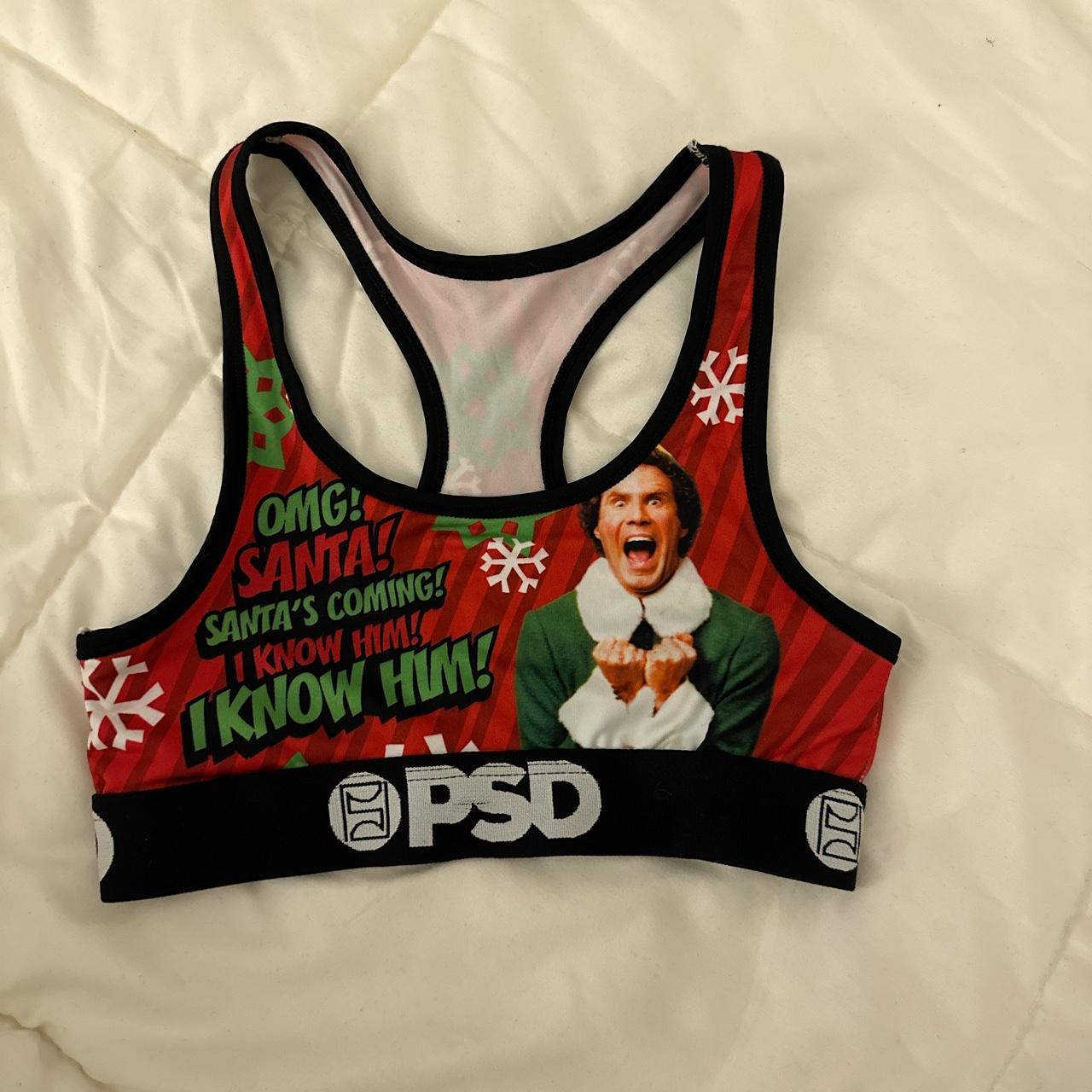 PSD Underwear Women's Red and Black Bra | Depop