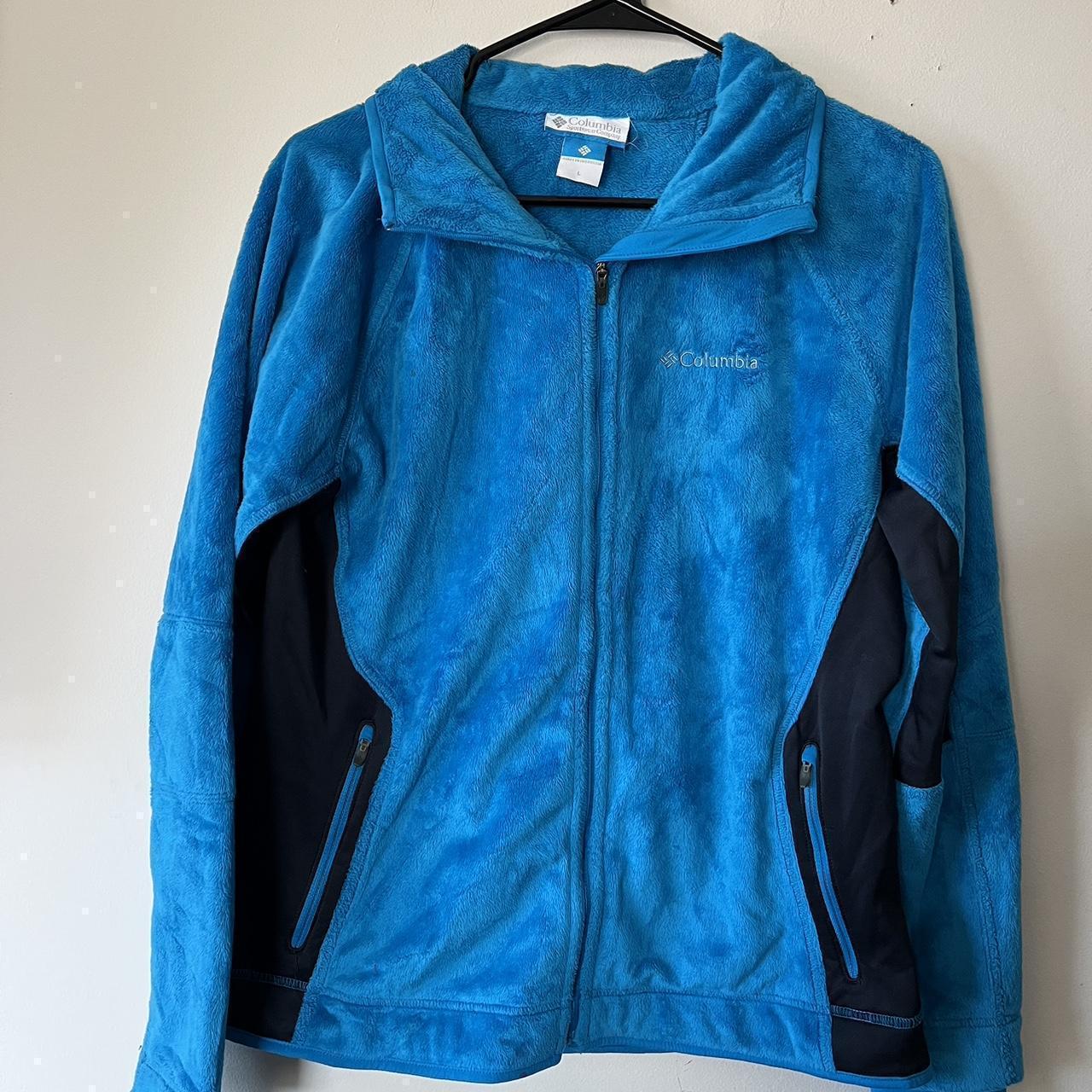 Columbia fuzzy Sherpa fleece size large womens blue... - Depop