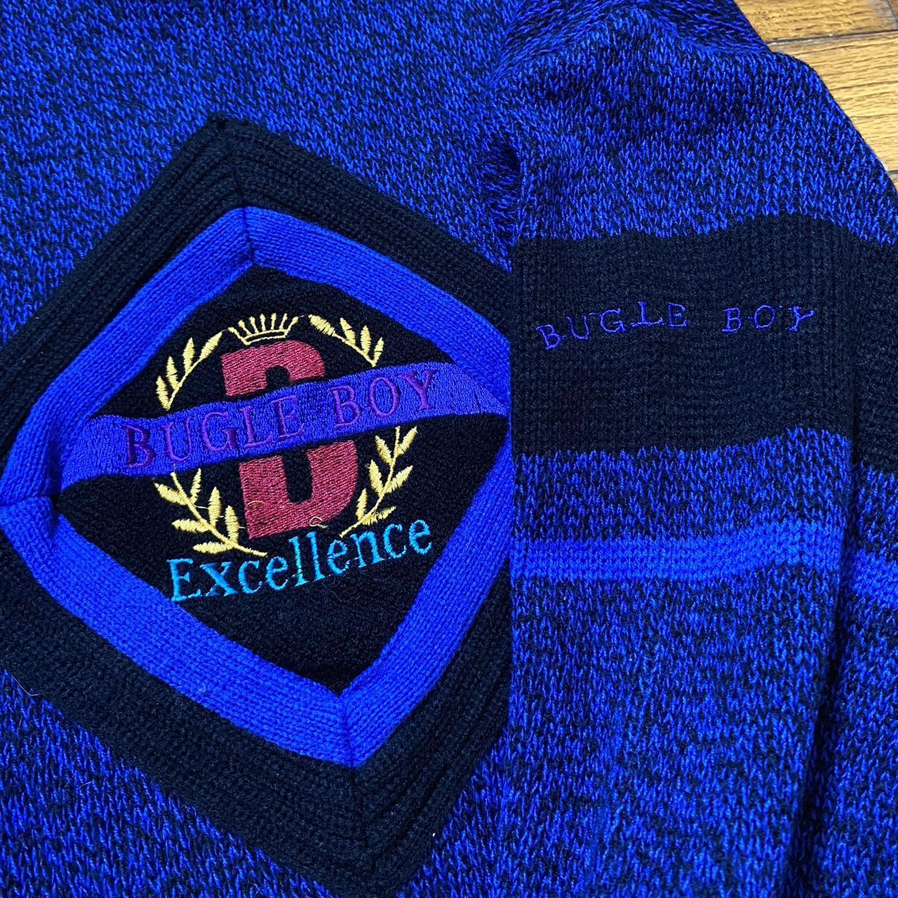 Vintage Bugle Boy crest sweater 90s Size L measures... - Depop