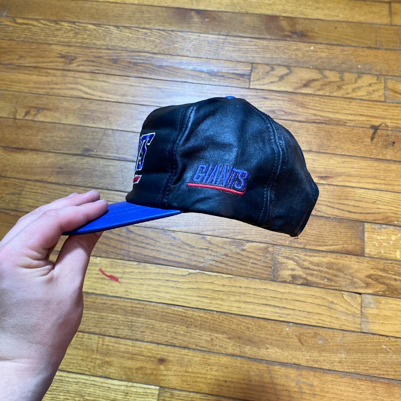 Vintage New York Giants leather snapback 90s Good... - Depop