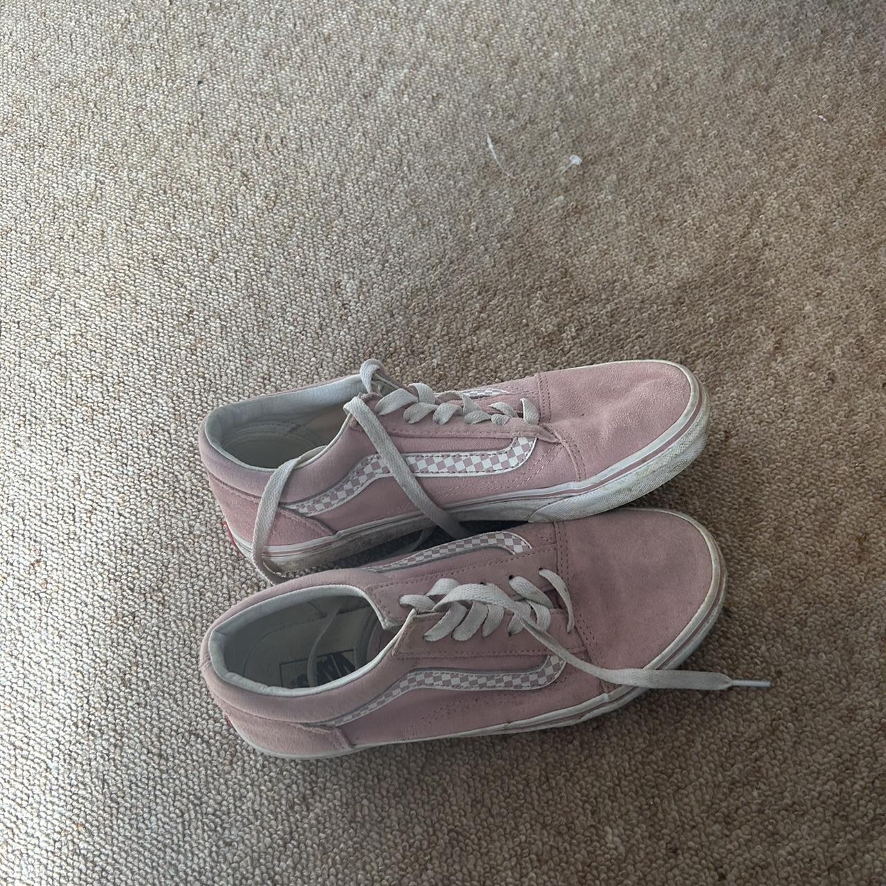 women’s size 5 pink vans barely worn - Depop