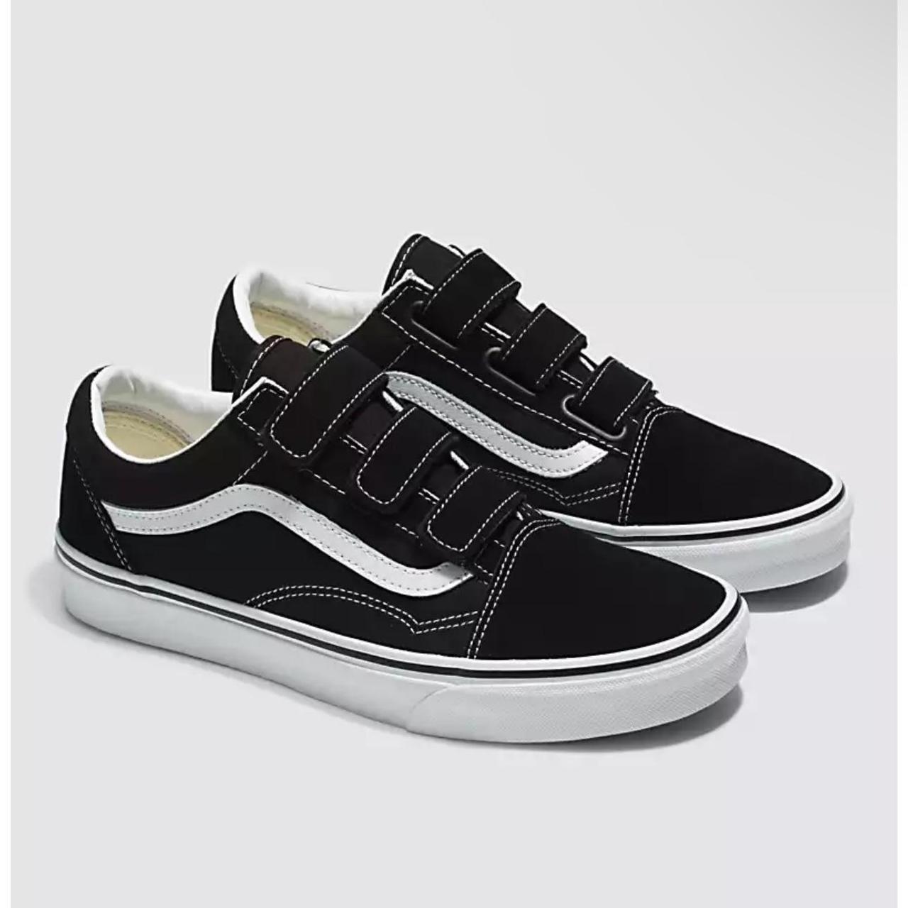 Old skool vans Velcro -size 7 women -literally... - Depop