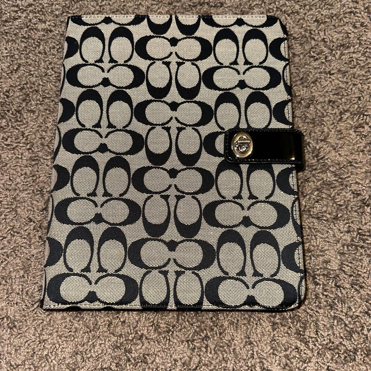 Coach iPad case black and grey with switch... | Depop