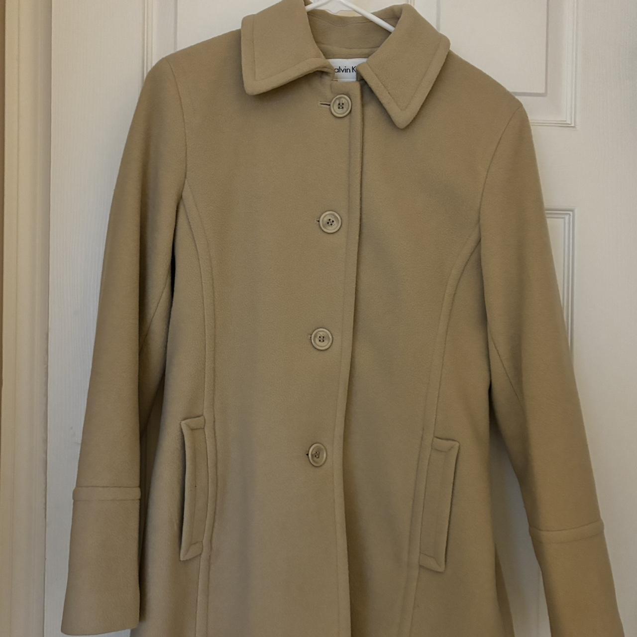 Calvin Klein wool blend coat. SO classic, gorgeous,... - Depop