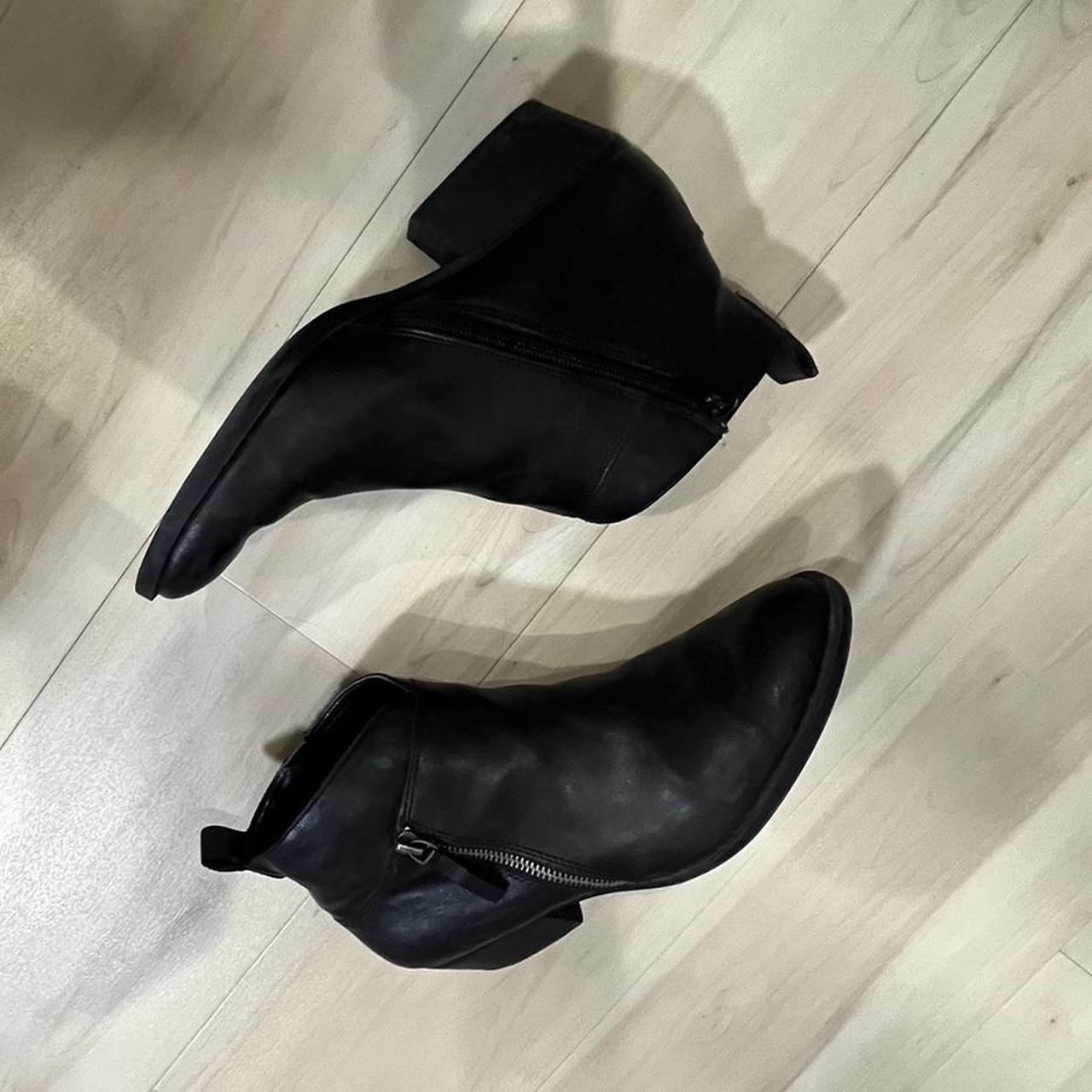 Black Mini Boots - size 8 - perfect black small boot - Depop