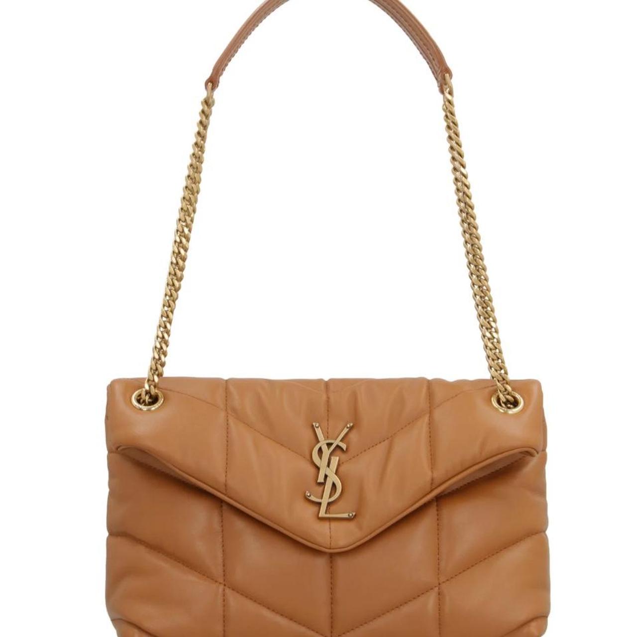 Tan and brown YSL crossbody bag #YSL #CrossbodyBag - Depop