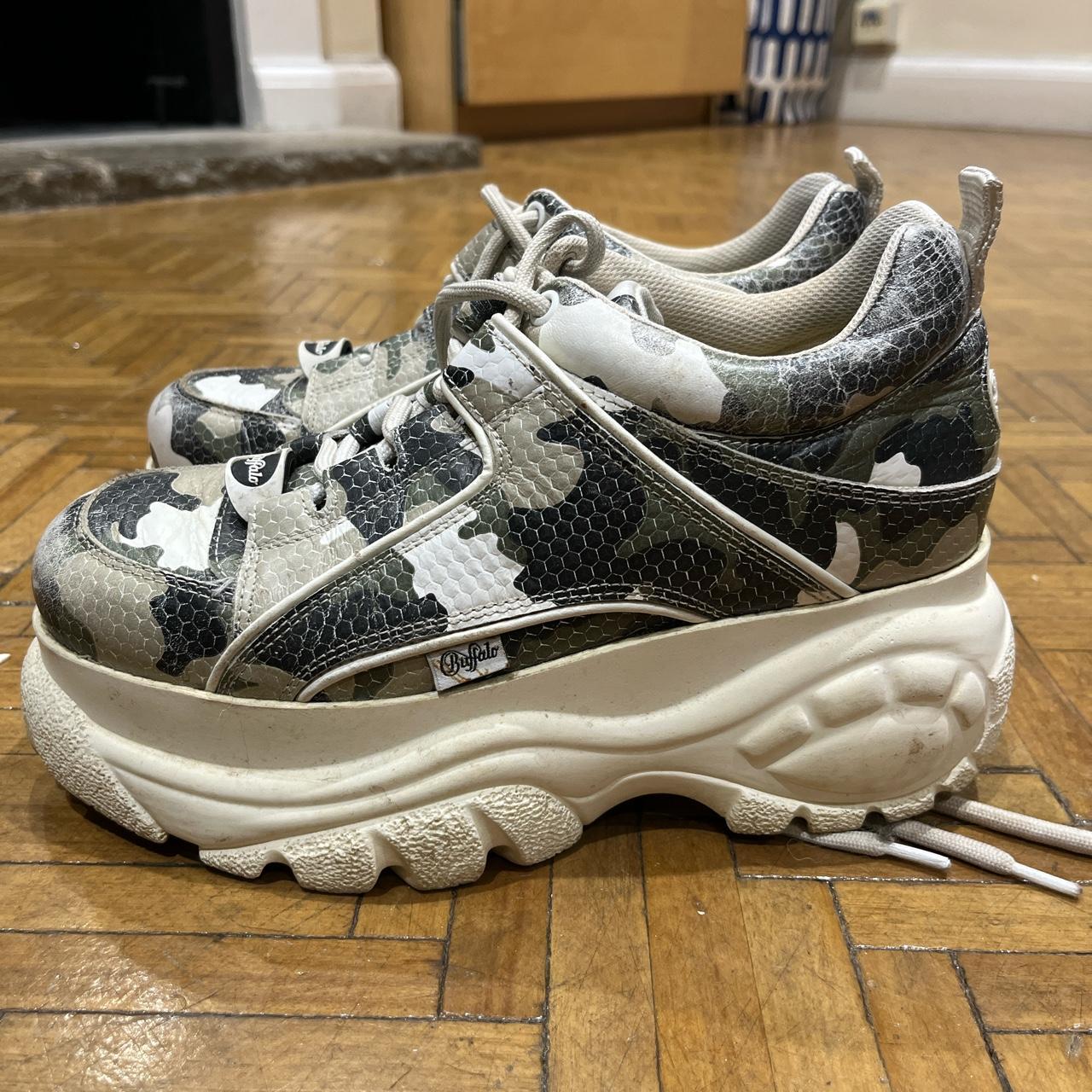 Buffalo London Camouflaged platform shoes. worn... - Depop