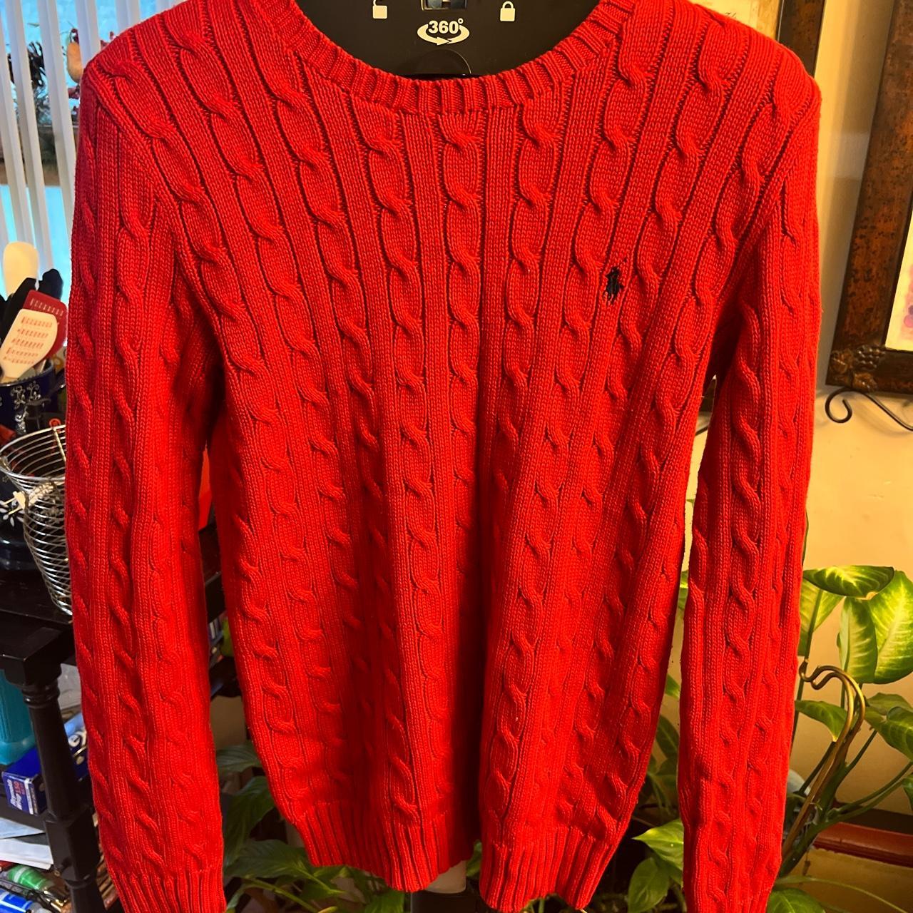 Ralph Lauren Women's Red Jumper | Depop