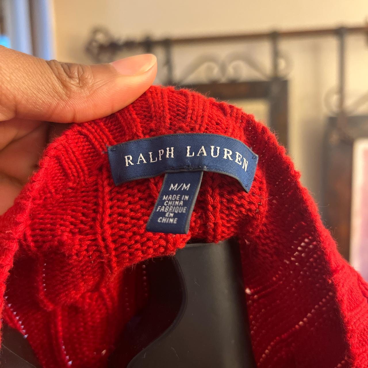Ralph Lauren Women's Red Jumper | Depop