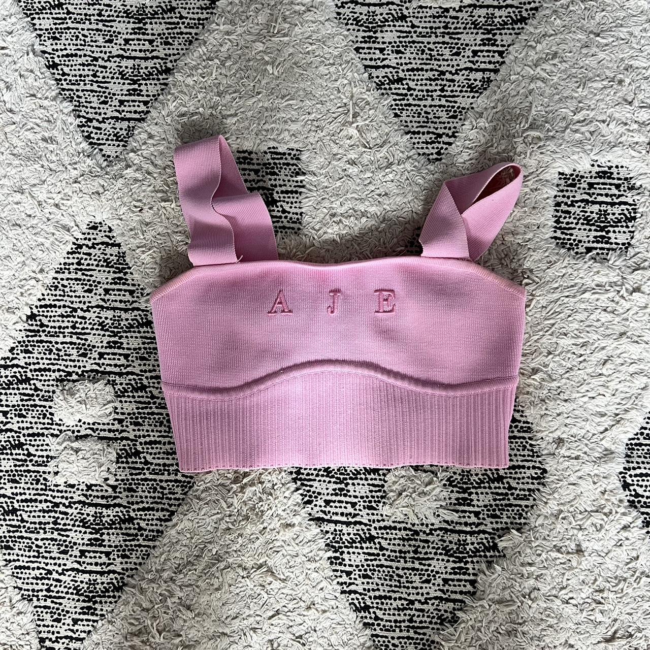AJE pink crop top Item was bought with light tan... - Depop