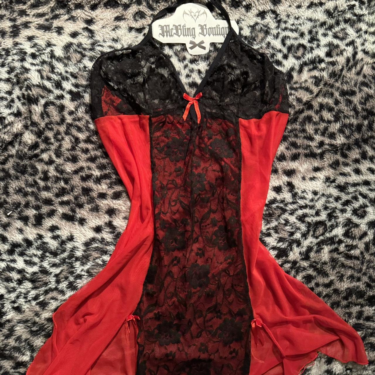 Vampire Y2K Lingerie Slip ☆ not sized but very... - Depop