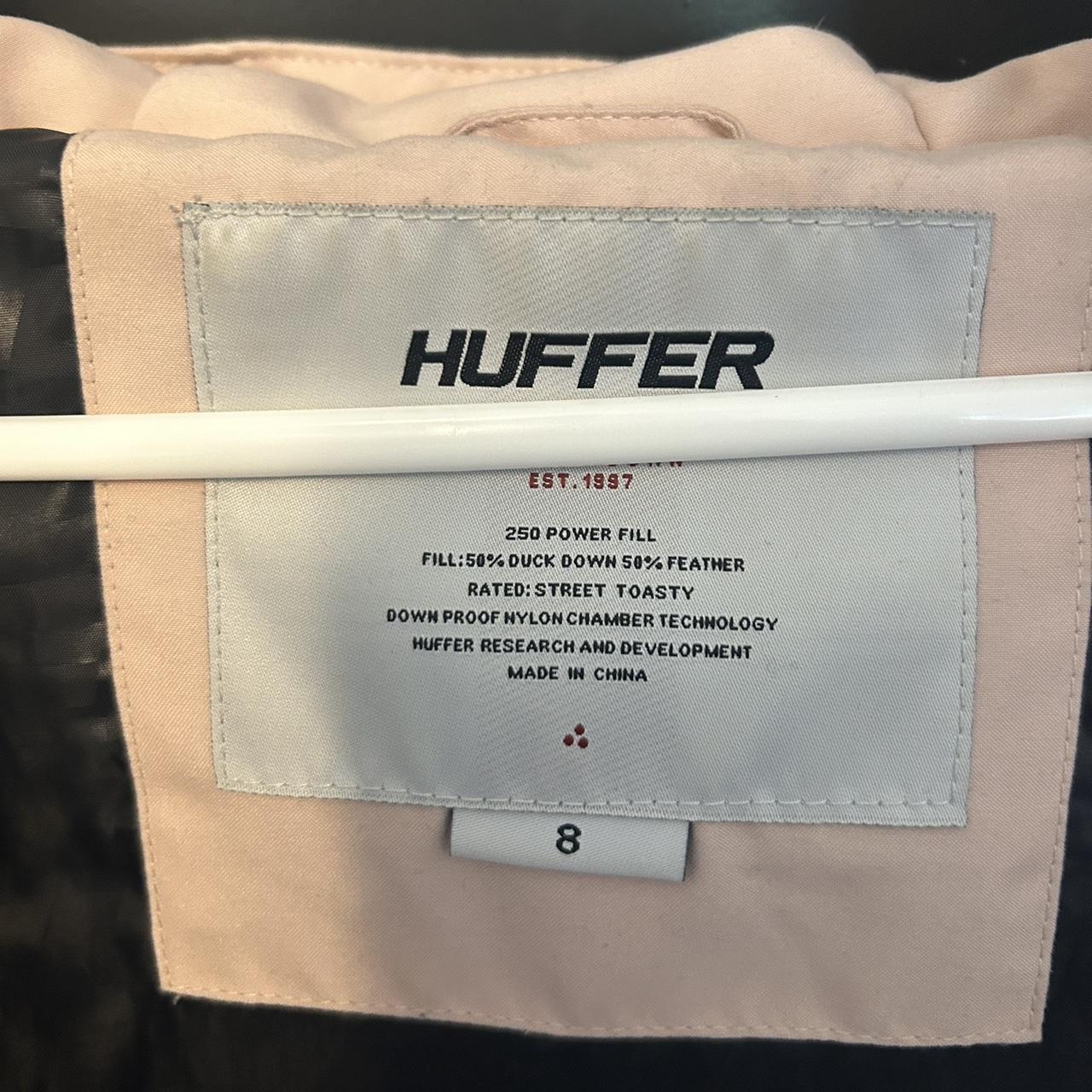 Pink huffer puffer vest Size 8 - Depop