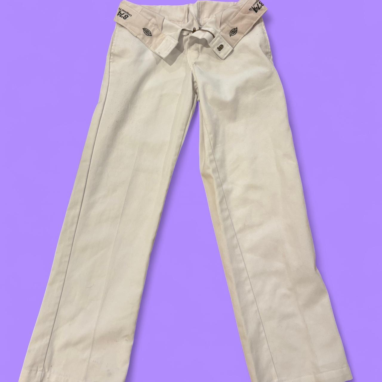 White vintage low-rise dickies foldover 874 dickies... | Depop