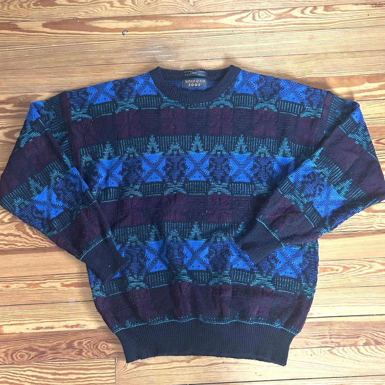 Men’s 90s style sweater vintage size... - Depop