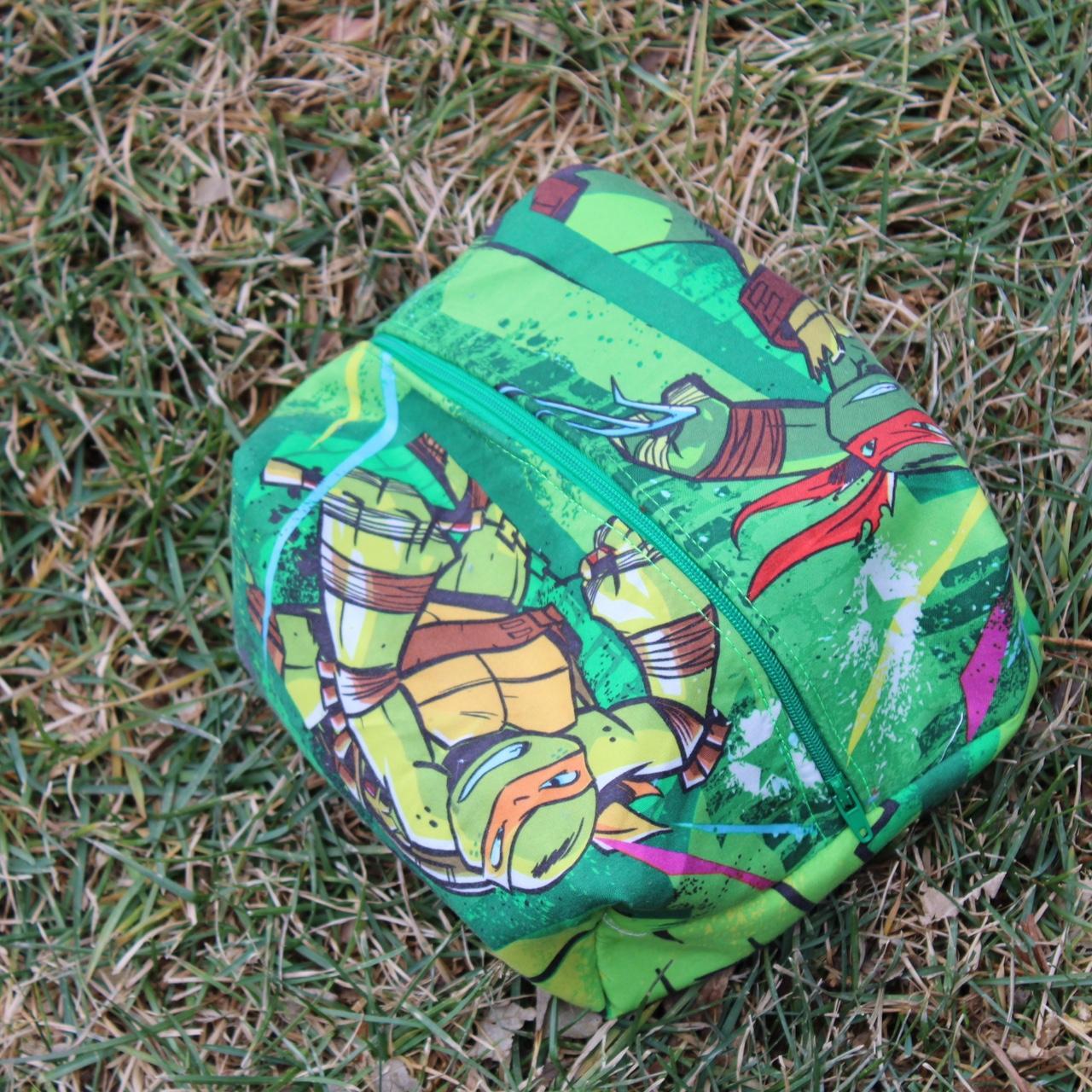 Reworked ninja turtle zipper pouch. Handmade form... - Depop