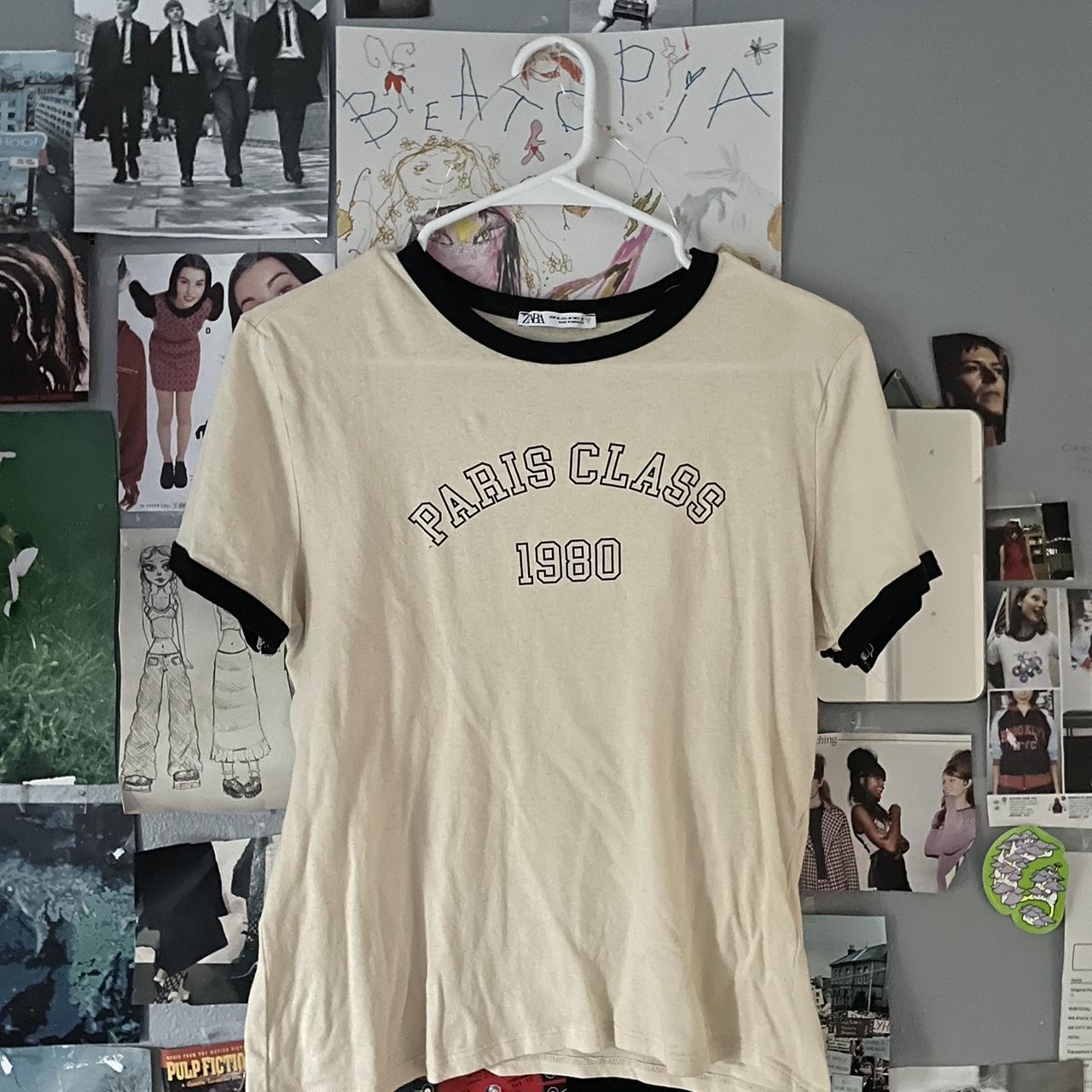 super cute zara ringer tee • so cute and a classic... - Depop