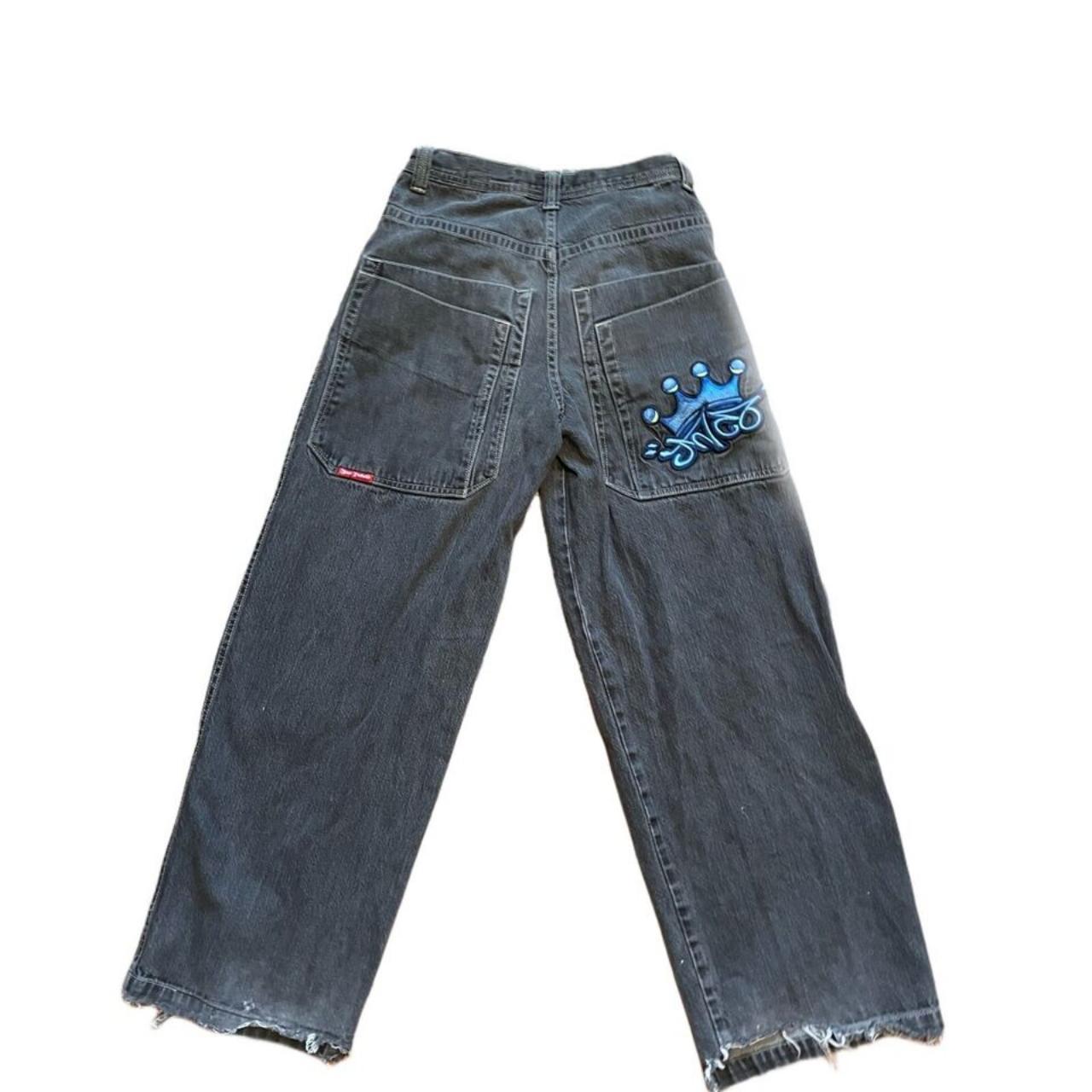 Vintage JNCO Jeans Black Baggy Rave/Skate Men’s... - Depop
