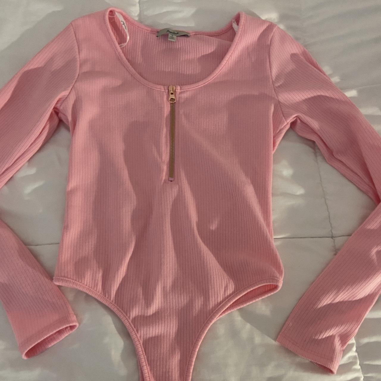 form fitting pink body suit from papaya women’s... - Depop