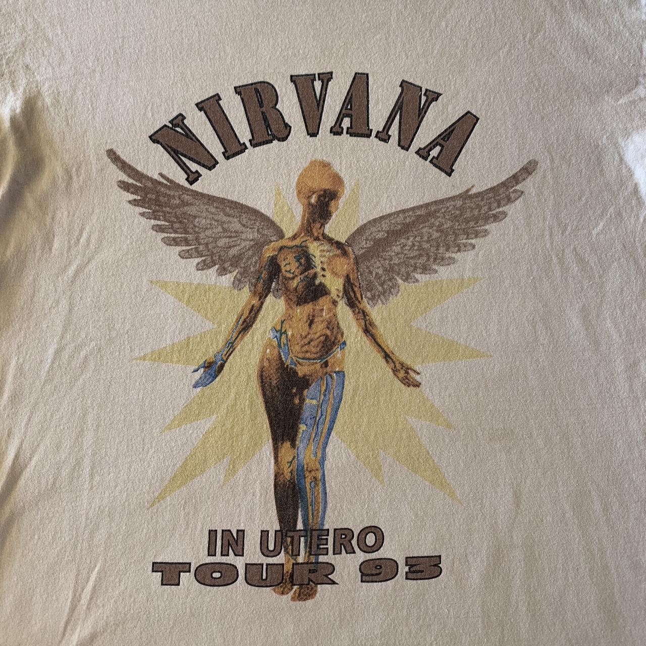 Vintage Nirvana In Utero Tour 93 shirt,... - Depop