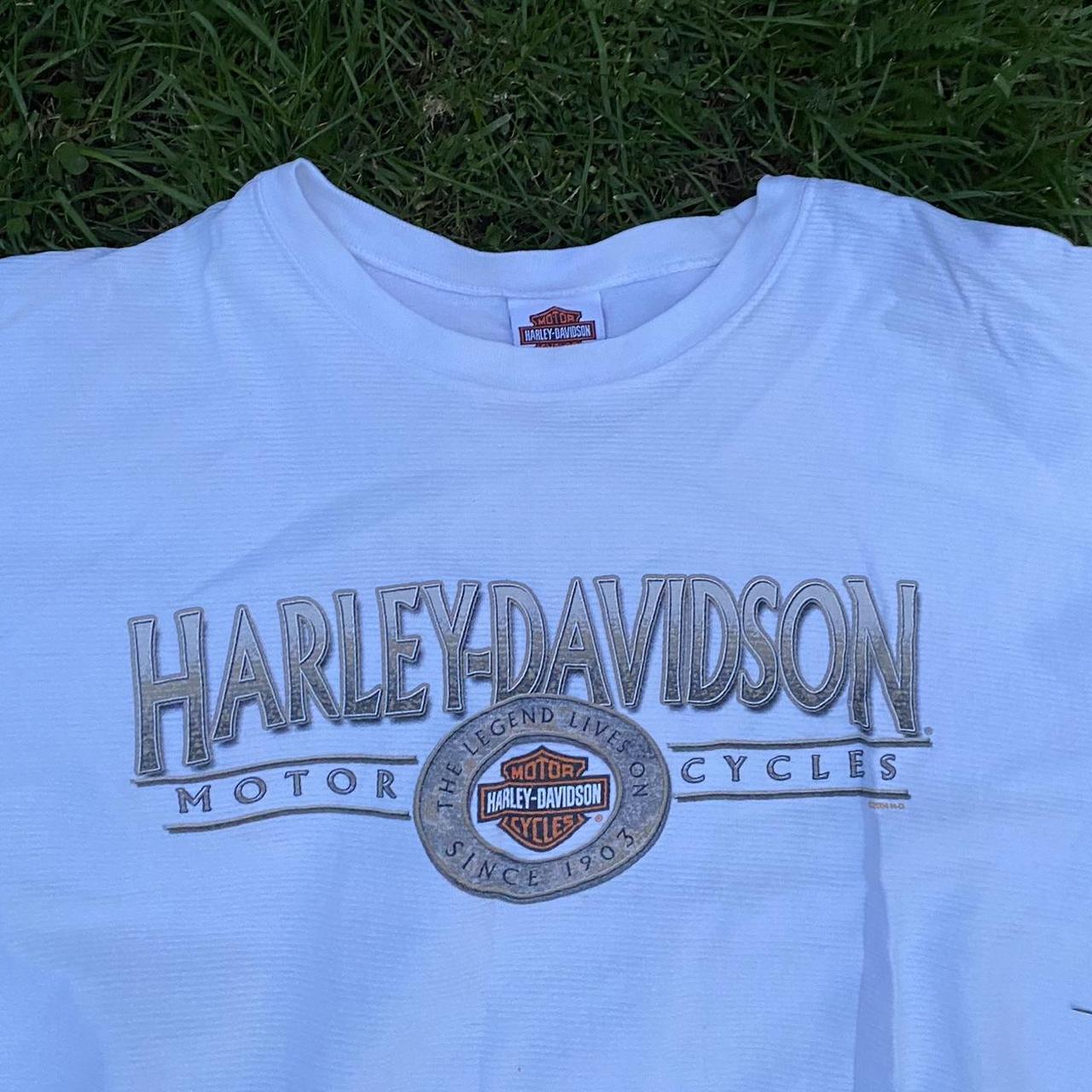 harley davidson t-shirt cool back design unsure of... | Depop