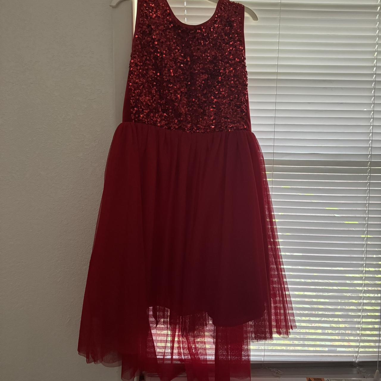 Tween girls red dress XL 14/16 - Depop