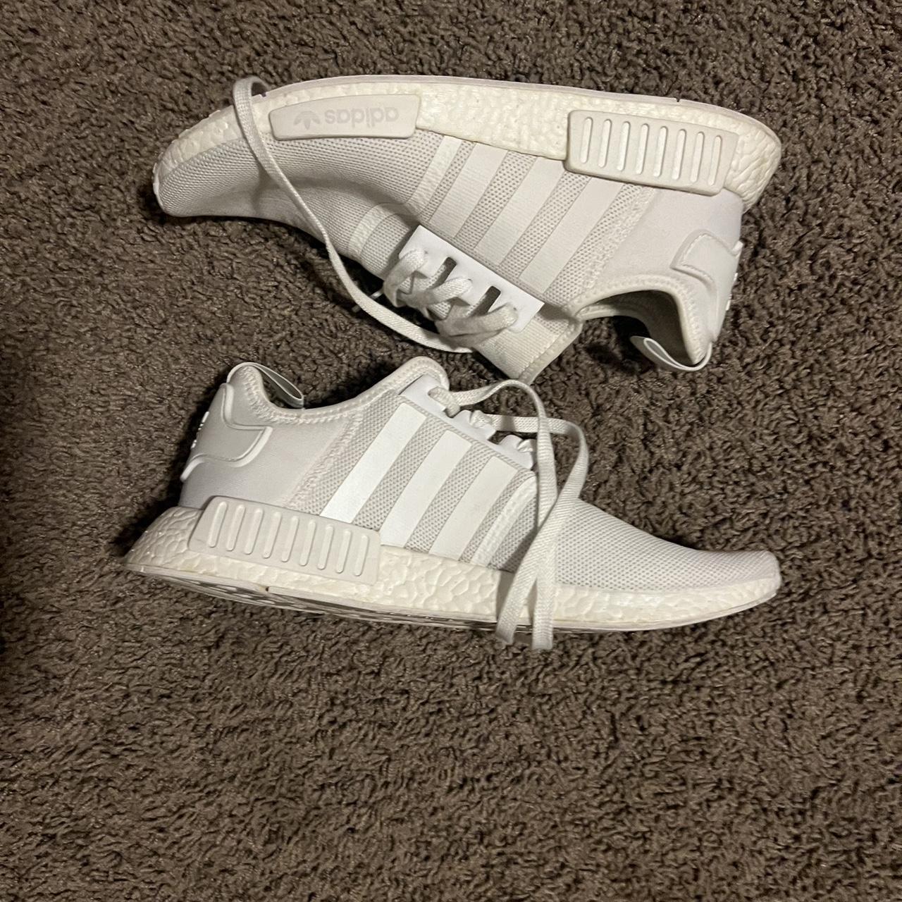 Adidas triple white NMD. US 12. No box, no insoles - Depop