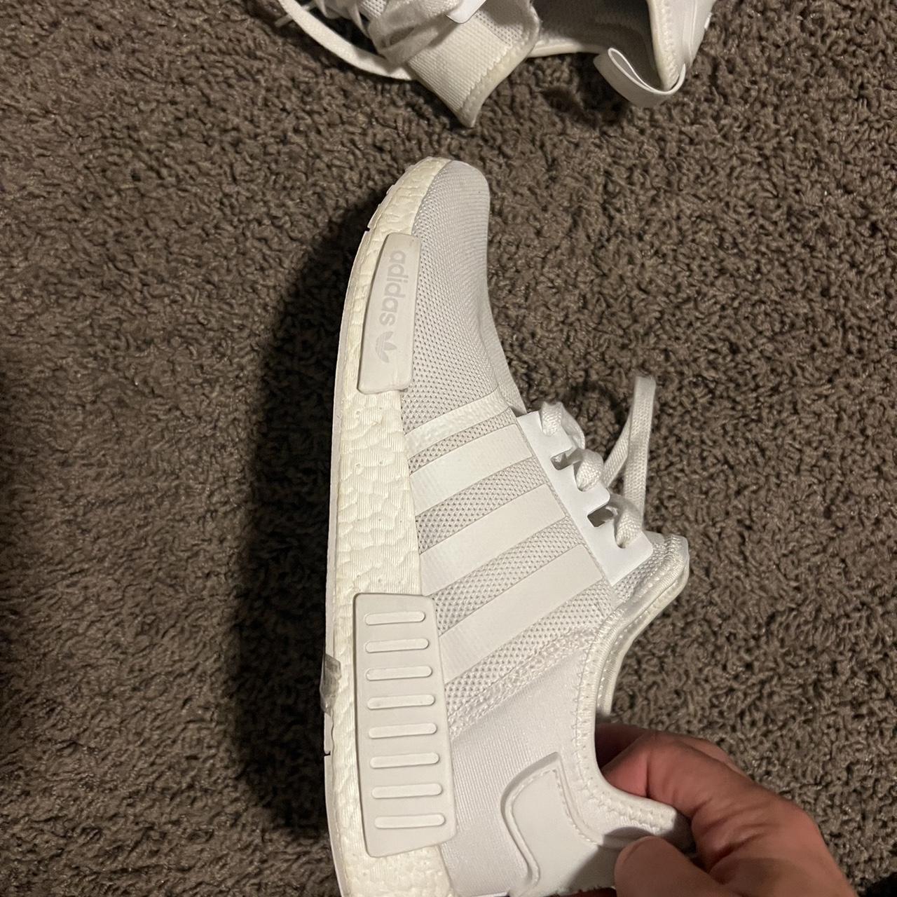 Adidas triple white NMD. US 12. No box, no insoles - Depop
