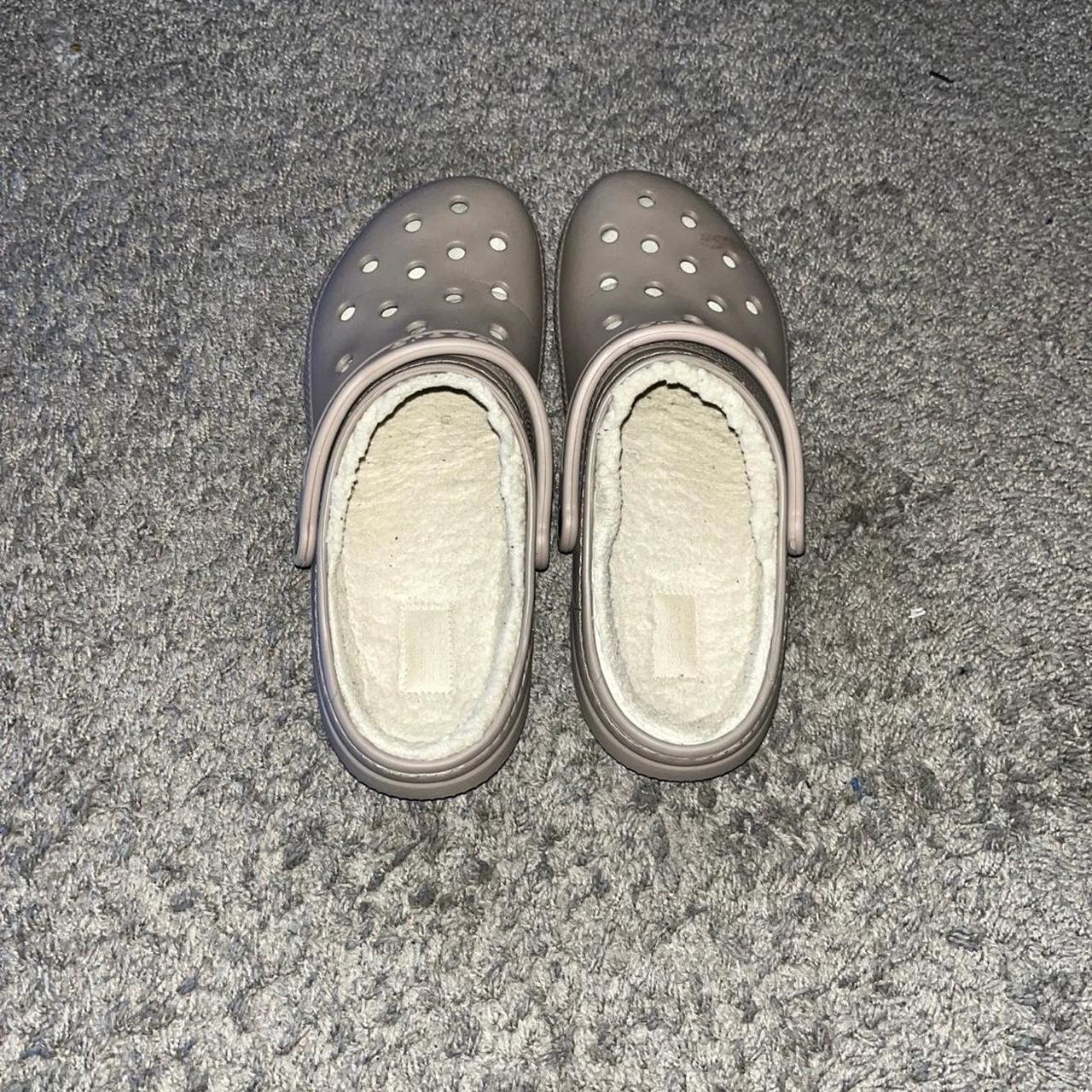 Fur Lined Crocs Worn only once Great condition... - Depop