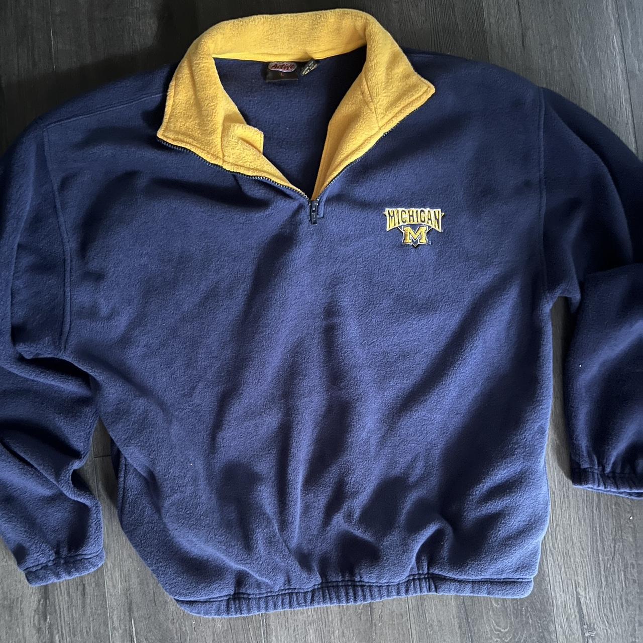 vintage university of michigan quarter zip -good... - Depop