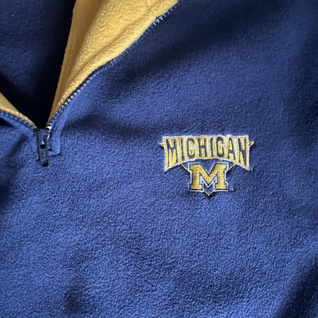 vintage university of michigan quarter zip -good... - Depop