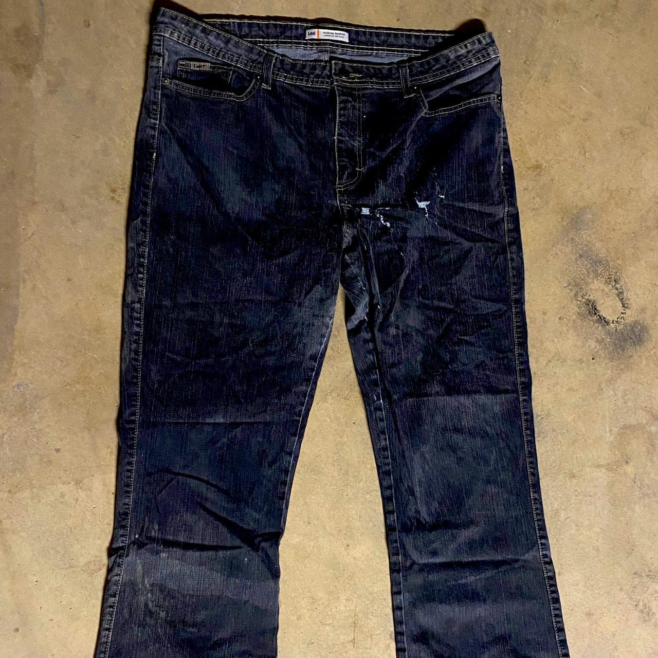 Black Distressed Lee Jeans (Xav / Nett... | Depop