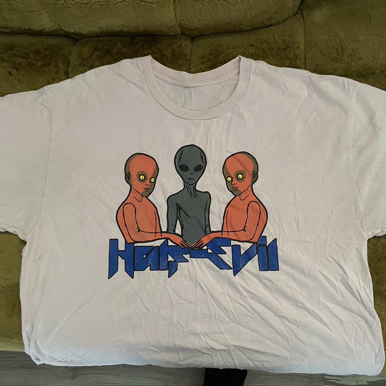 Half Evil 3 year anniversary alien tee. Size men’s ... - Depop