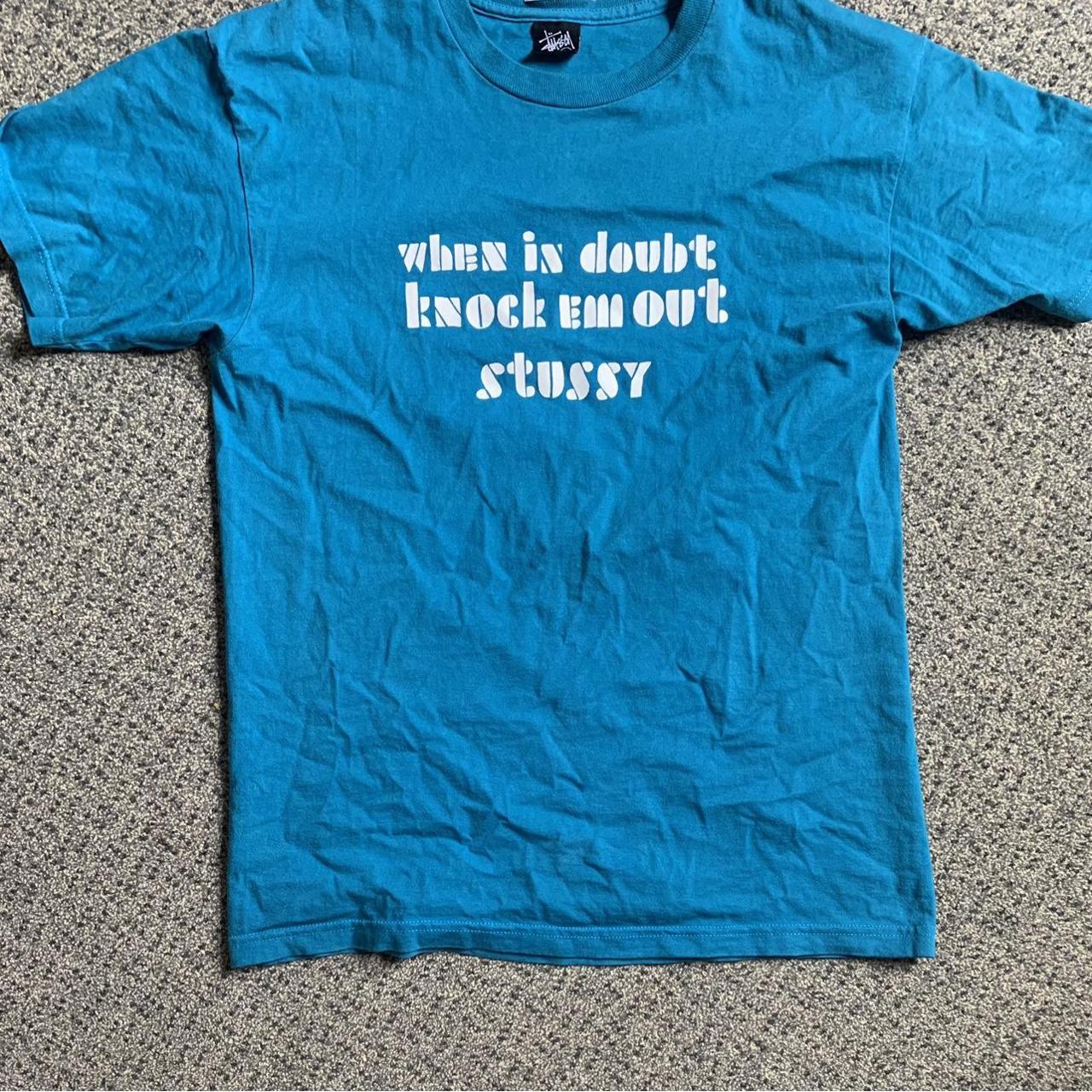 Stussy ‘when in doubt knock ‘em out’ t shirt... - Depop