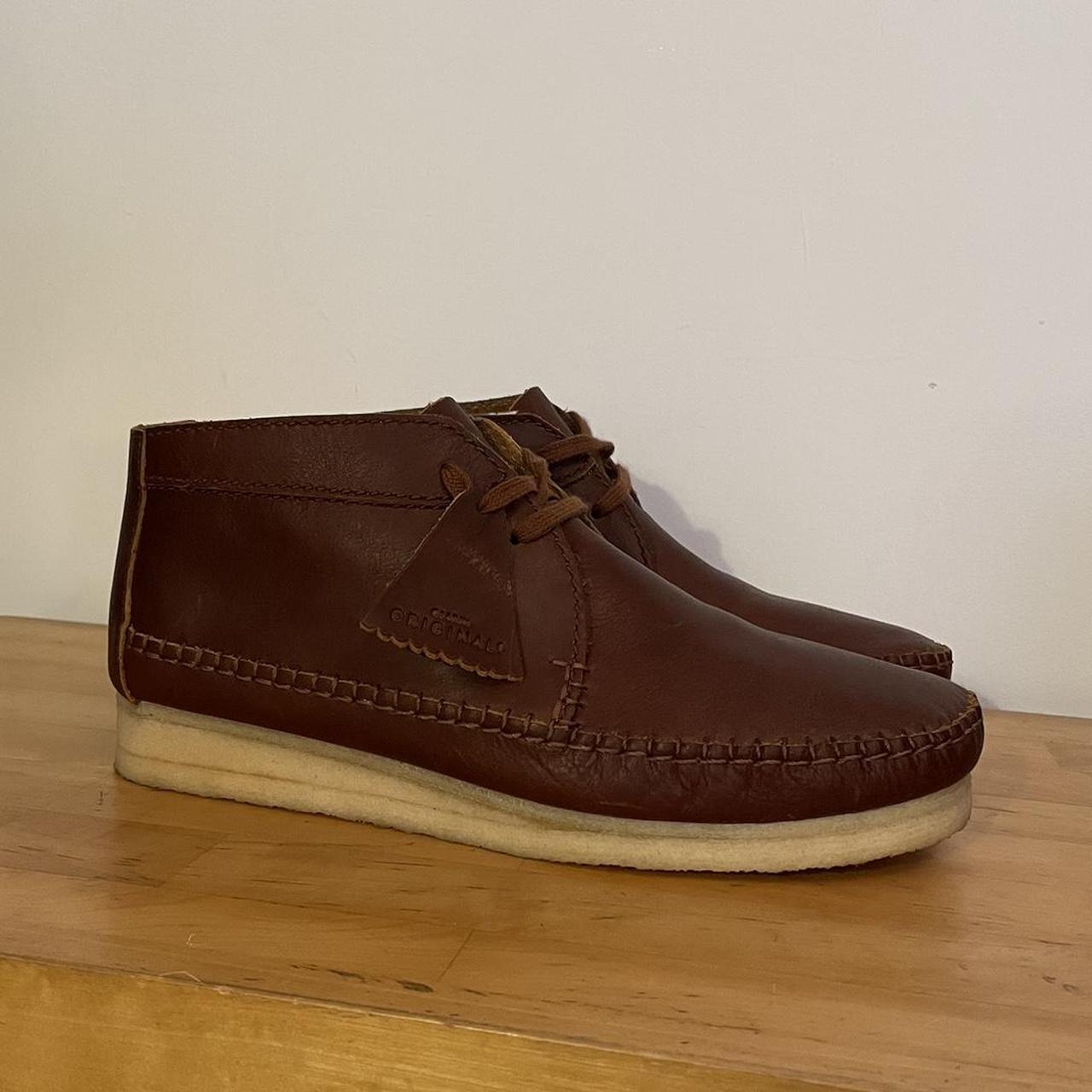 Clarks Originals Brown Leather Wallabees Weavers... - Depop