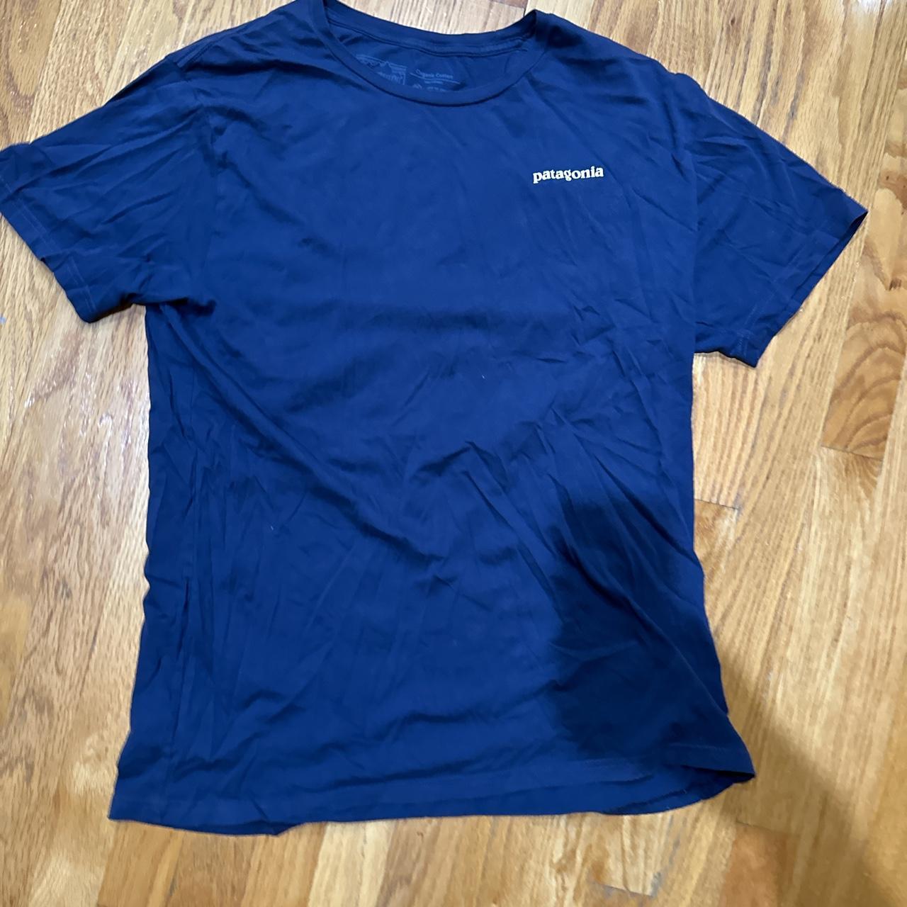 Patagonia blue original classic navy tee men’s large - Depop