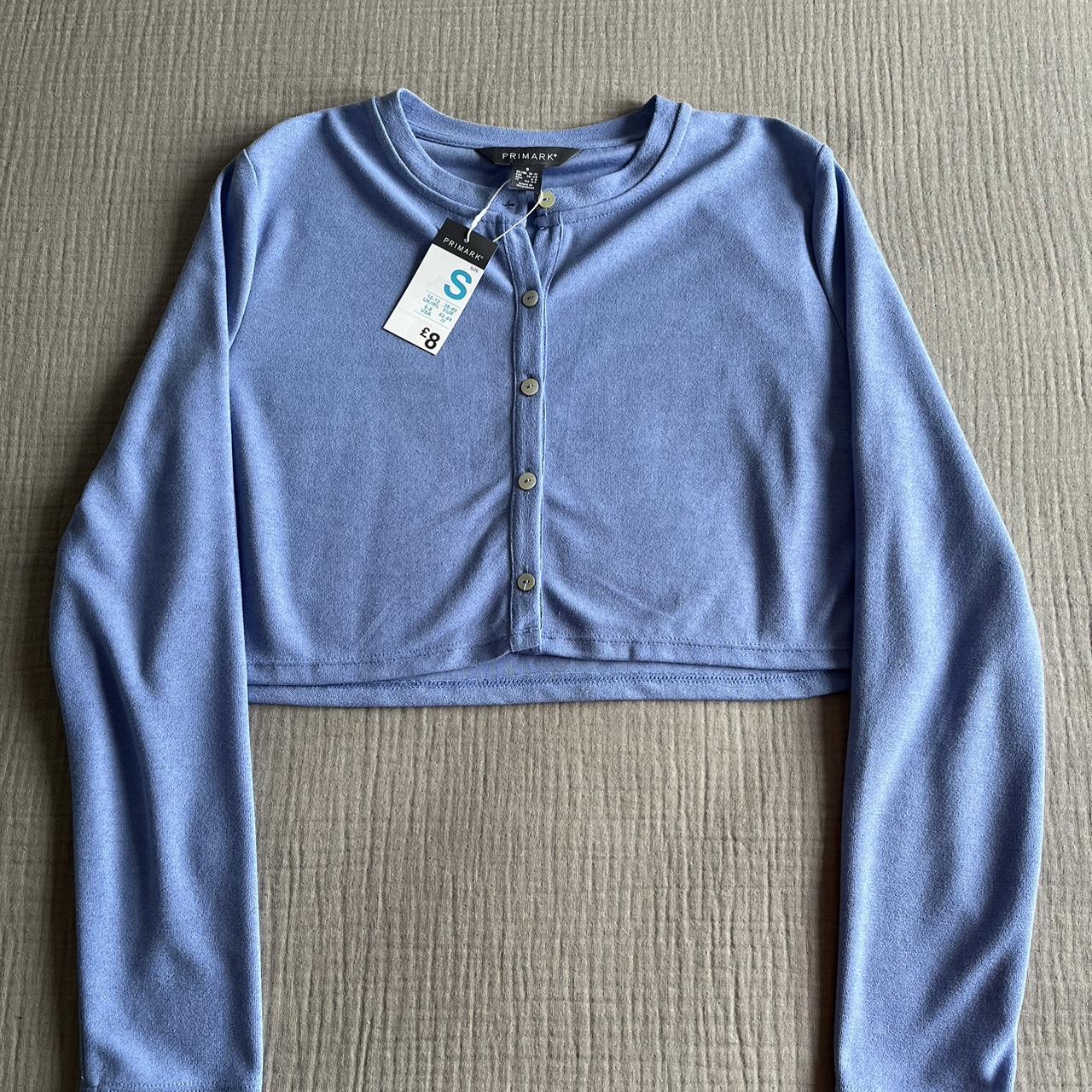 primark blue button up top - Depop
