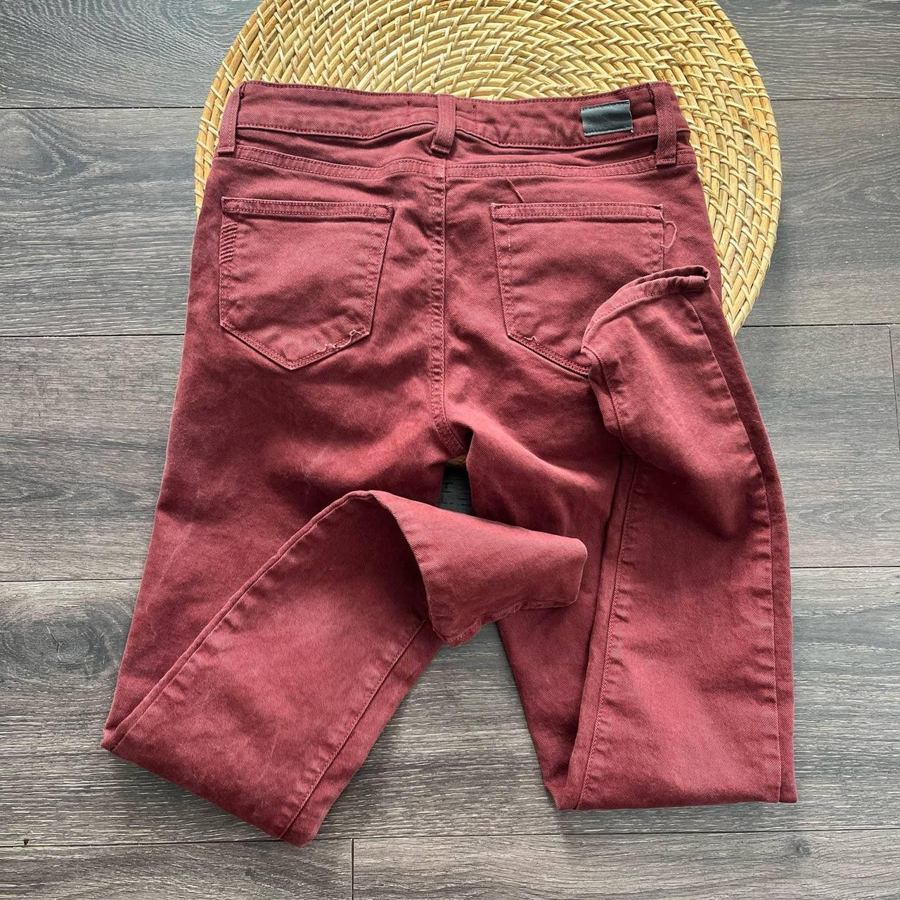 PAIGE Women's Red and Red T-shirt | Depop