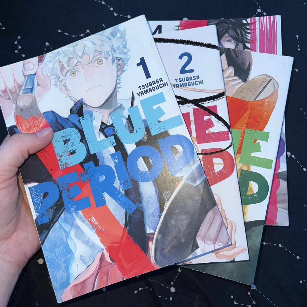 MANGA LOT BLUE PERIOD VOL 1-4 some damage on the... - Depop